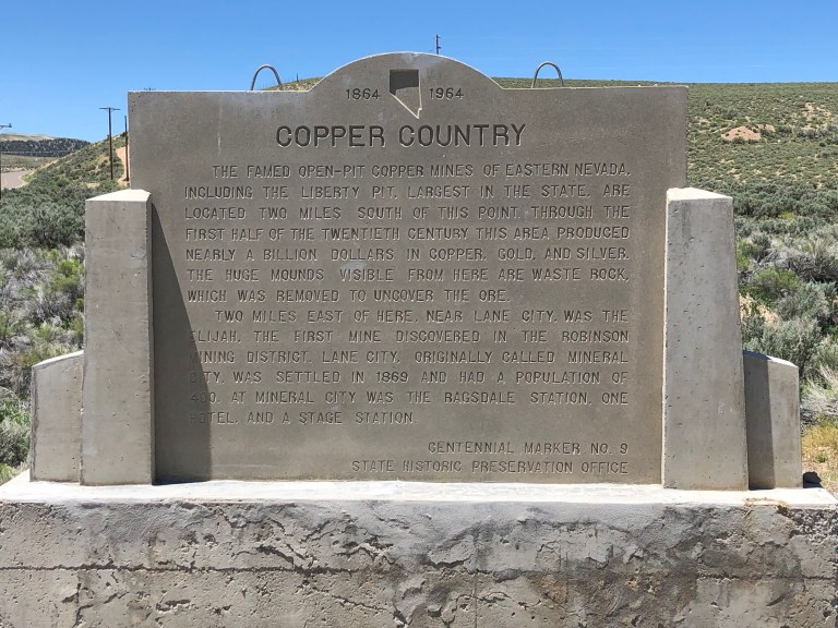 Copper Country, Nevada – Historical Markers of the World