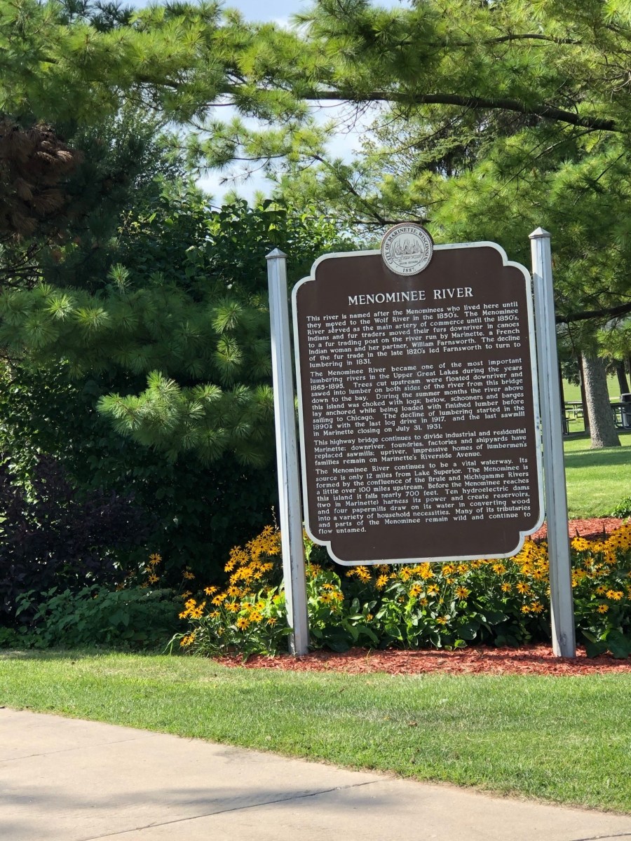 Menominee River Historical Marker, Marinette, Wisconsin – Historical ...