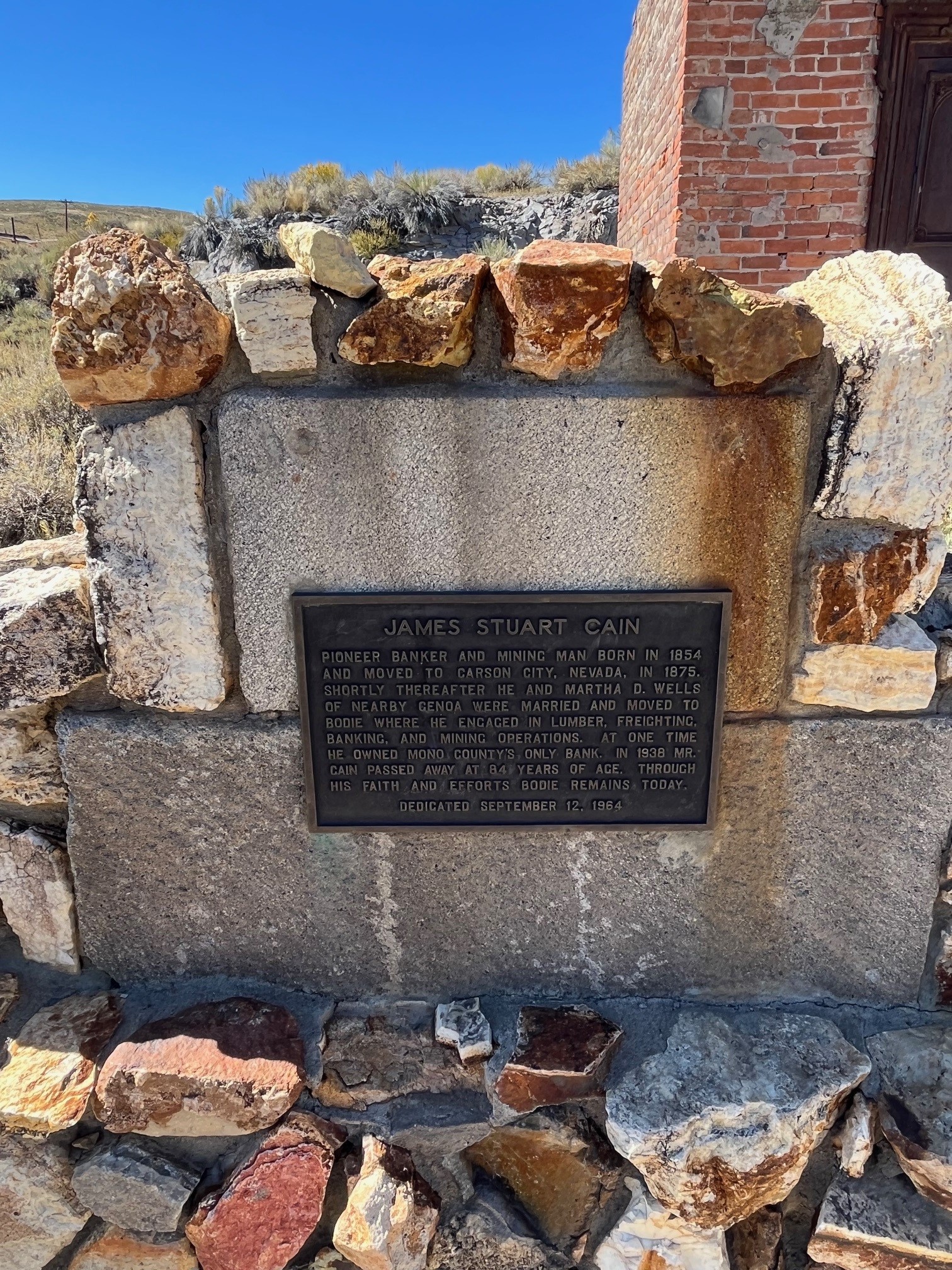 James Stuart Cain Historical Marker, Bodie, California – Historical ...