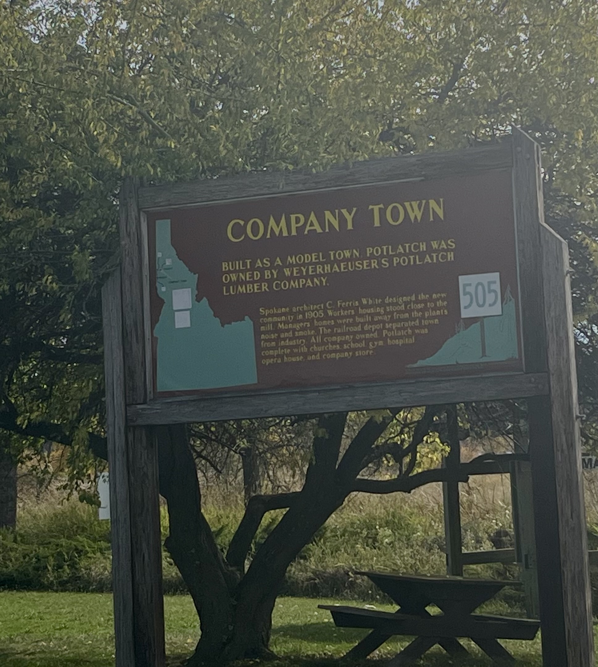 Company Town, Potlatch, Idaho Historical Marker – Historical Markers of ...